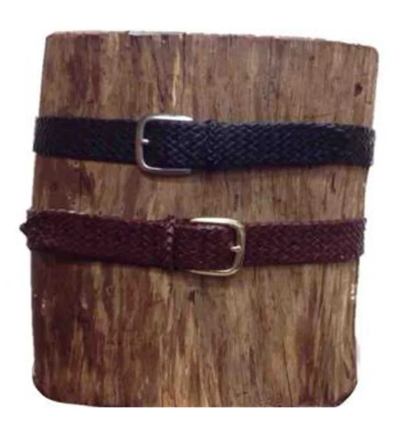 Plaited Kangaroo Leather Belt - Leather and Trading